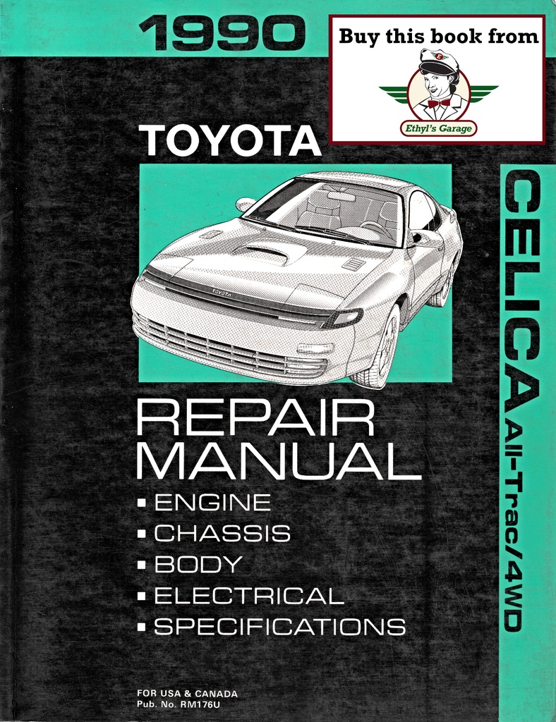 1990 Toyota Celica All Trac 4wd Oem Shop Service Repair Manual